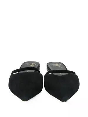 GIUSEPPE ZANOTTI Suede Pointed-toe Mules
