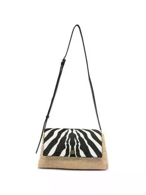 Khaite Audrey Zebra-print Cross-body Bag - Neutrals