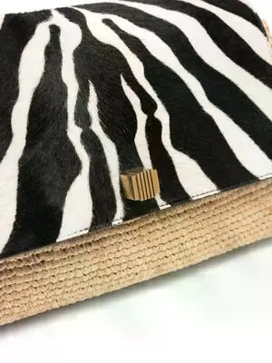 Khaite Audrey Zebra-print Cross-body Bag - Neutrals