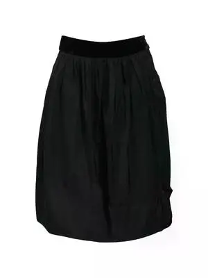 LOUIS VUITTON Midi Cotton Skirt With Velvet Waistband
