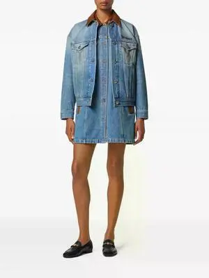 Versace Buttoned Collar Denim Jacket