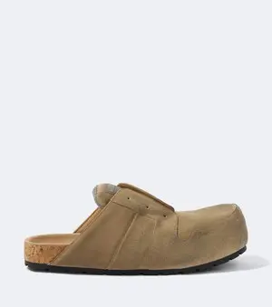 Balenciaga Dumbo Suede Slides - Beige