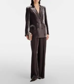 BLAZÉ MILANO Double-breasted Velvet Blazer