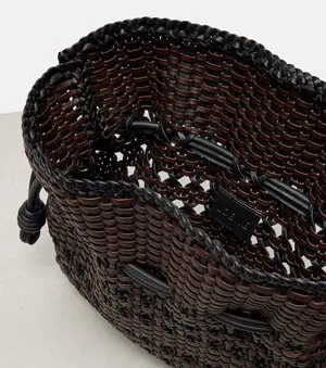 Loewe Flamenco Medium Woven Leather Clutch