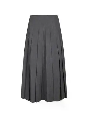 LESS A-line Midi Skirt - Grey