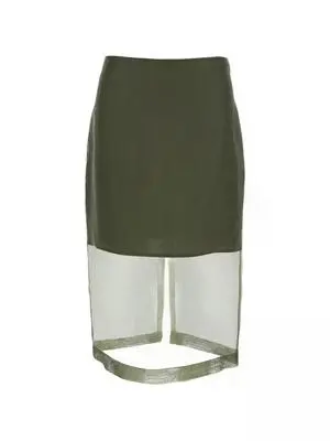 Federica Tosi Sheer Panel Midi Skirt