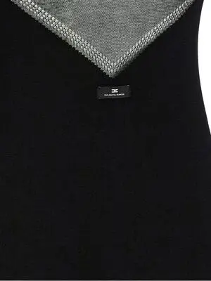 Elisabetta Franchi High-neck Long-sleeve Mini Dress