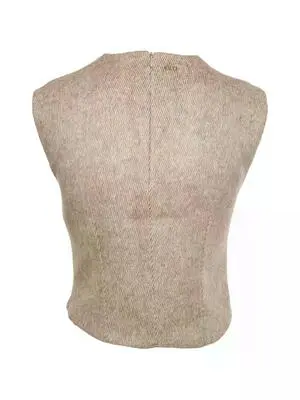 Oddmuse Sleeveless Top With Back Zip