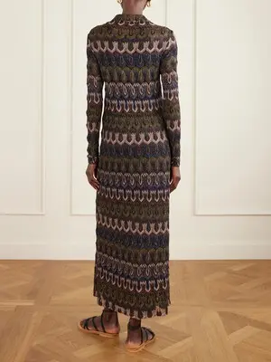 Missoni Metallic Crochet-knit Cardigan