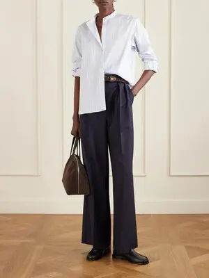 TWP Pintucked Cotton Poplin Shirt