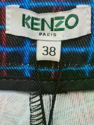 Kenzo Checked Tailored Trousers - Black