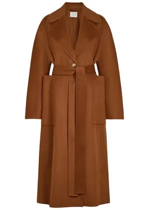 JOSEPH Spencer Belted Wool And Cashmere-blend Trench Coat - Rust