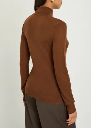 JOSEPH Mock-neck Cashmere Top