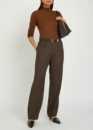 JOSEPH Mock-neck Cashmere Top