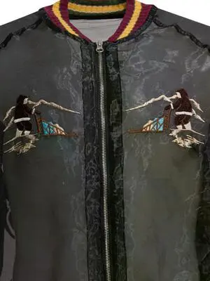 Kapital Embroidered Zip-up Bomber Jacket - Black