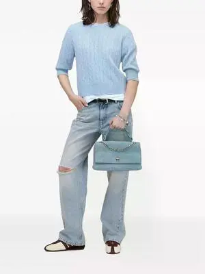 Marc Jacobs Open Back Cable Knit Bow Sweater