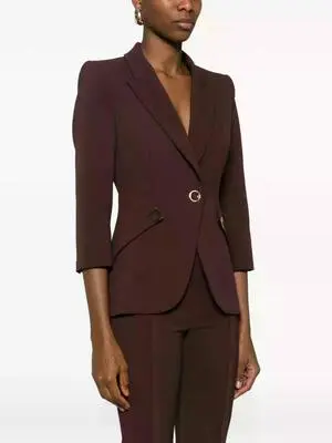 Elisabetta Franchi Crepe Blazer - Brown