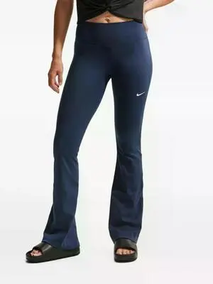 Nike High-waisted Logo-detail Leggings Blue