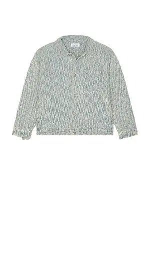 RYOKO RAIN Seigaiha Jacquard Denim Work Jacket In . Also