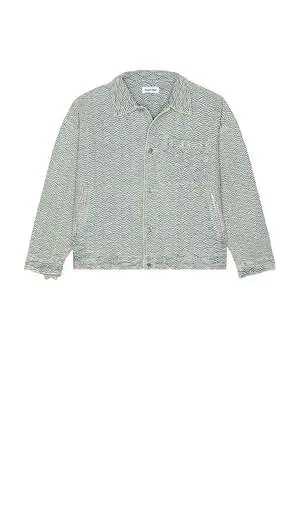 RYOKO RAIN Seigaiha Jacquard Denim Work Jacket In . Also
