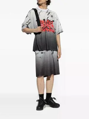 44 LABEL GROUP Gradient Perforated Shorts