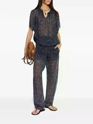 MARANT ETOILE Ruffled Printed Top