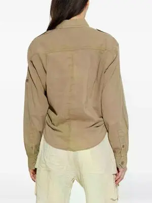 MARANT ETOILE Light Khaki Button-up Pocket Shirt