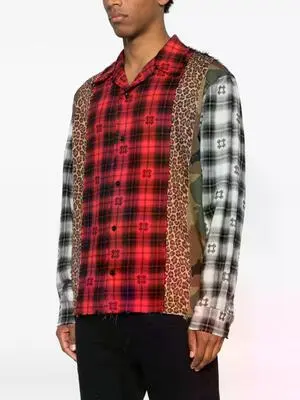 Amiri Spliced Ma Quad Patchwork Shirt - Red