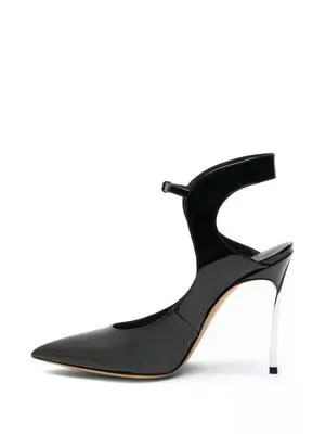 Casadei Leather Ankle Strap Stiletto Heel Pumps