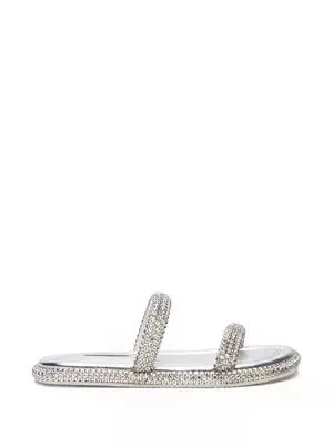 Casadei Embellished Strap Ballerinas - Silver