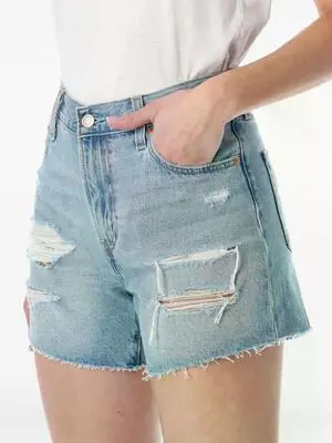 LEVI'S Ribcage Distressed Denim Shorts