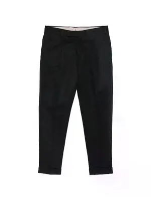 PT TORINO Pleated Turn-up Hem Trousers - Blue