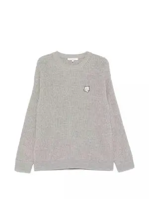 Maison Kitsuné Ribbed Logo-patch Sweater