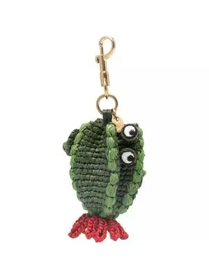 ANYA HINDMARCH Cactus Raffia Charm - Green