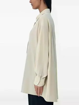 THE ROW Silk Button-front Shirt - Neutrals