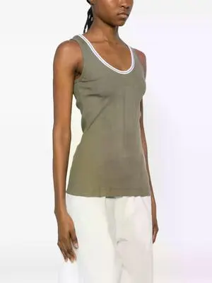 Brunello Cucinelli Ribbed Tank Top - Green