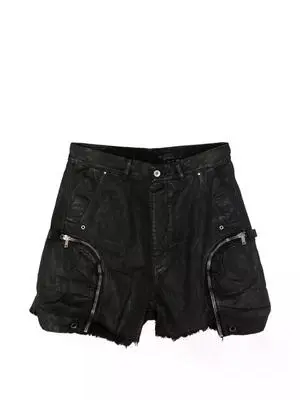 Rick Owens Bauhaus Frayed Shorts - Black