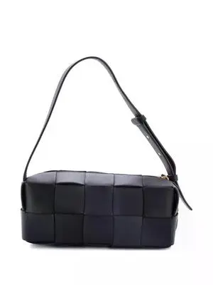 Bottega Veneta Cassette Maxi Intrecciato Leather Small Shoulder Bag