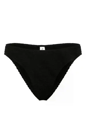 Bond Eye Christy Seersucker Bikini Bottoms - Black