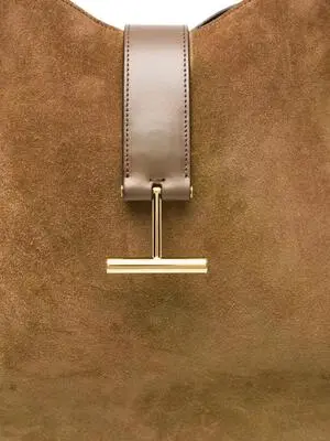 TOM FORD T Signature Shoulder Bag - Brown
