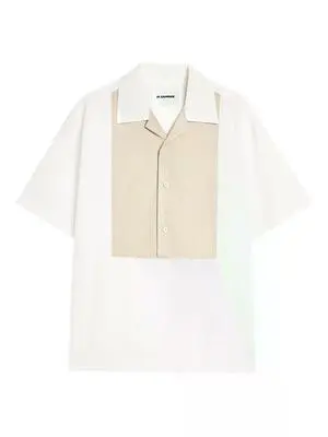 JIL SANDER Cotton Blend Poplin Shirt - White