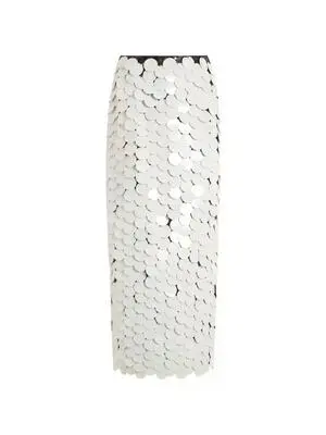 16Arlington Dia Sequin Midi Skirt - White