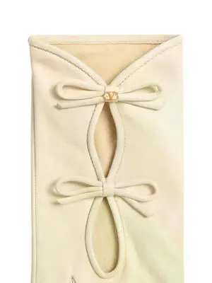 Valentino Garavani Leather Gloves With Bow Detail
