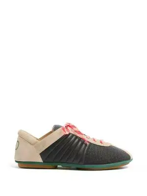 Valentino Garavani Strikie Perforated Nappa And Suede Sneakers - Black