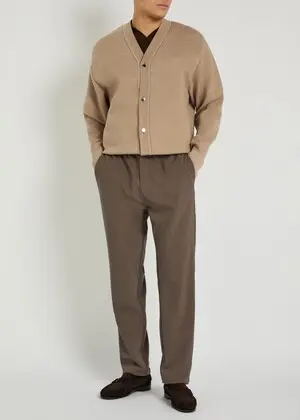 Jacquemus Double Merino Wool-blend Cardigan - Beige