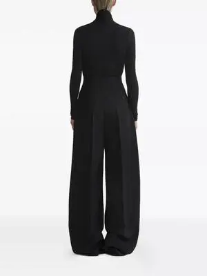 MUGLER Long Sleeve Draped High Neck Top