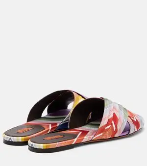 Missoni Ada Chevron Twill Slides Multicolor