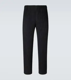 Issey Miyake Basics Pleated Straight Pants - Black
