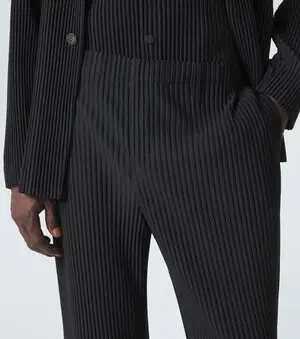 Issey Miyake Basics Pleated Straight Pants - Black
