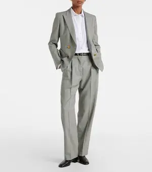 BLAZÉ MILANO Houndstooth Straight Leg Trousers